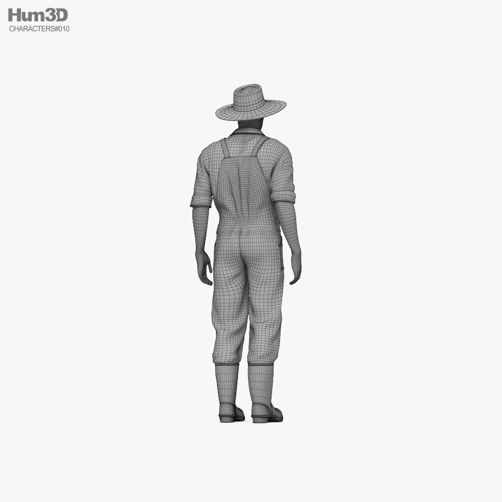Farmer 3D model - Download Character on 3DModels.org