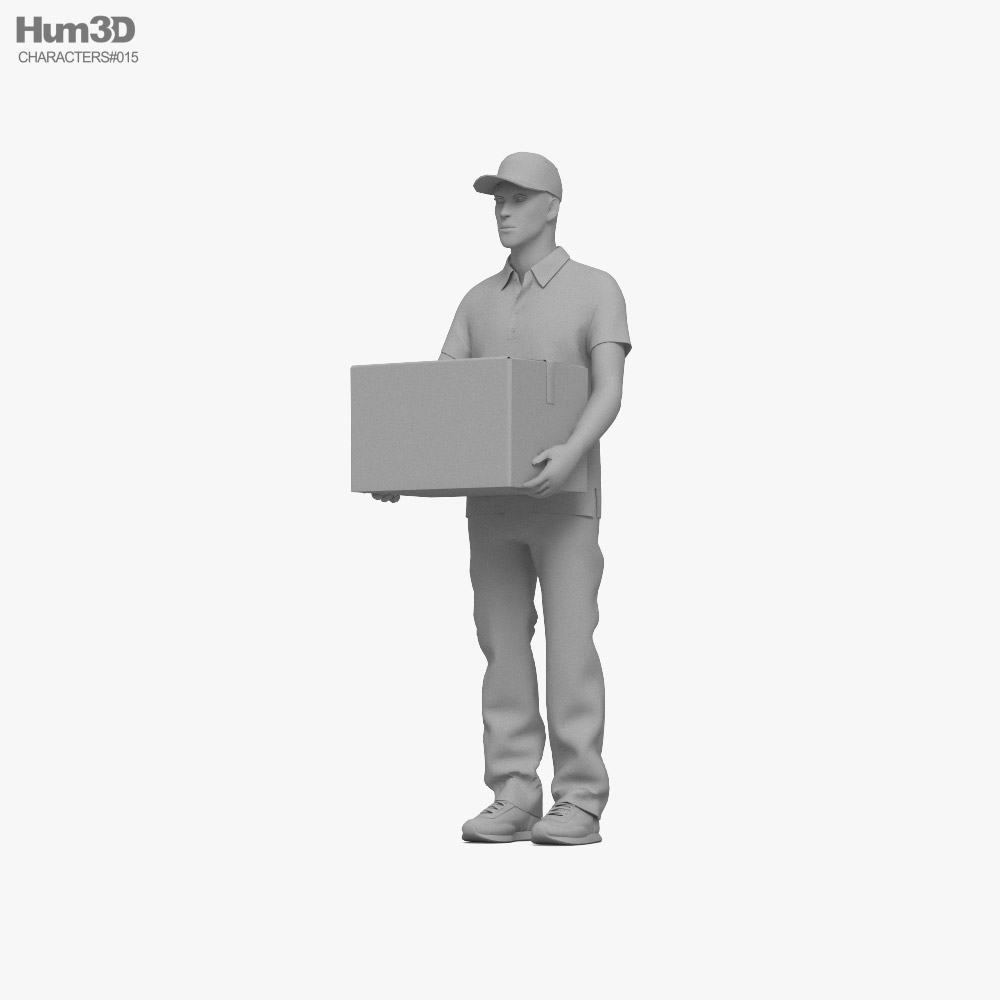 Delivery Man 3D model - Download Character on 3DModels.org