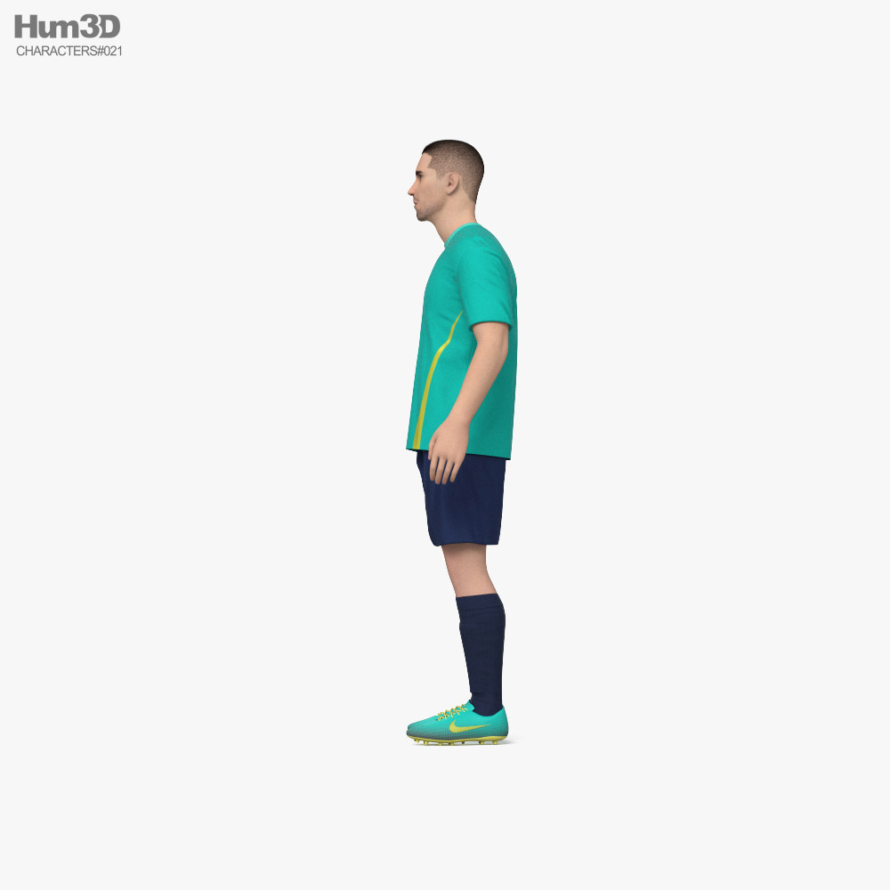 Soccer Player 3D model - Download Character on 3DModels.org