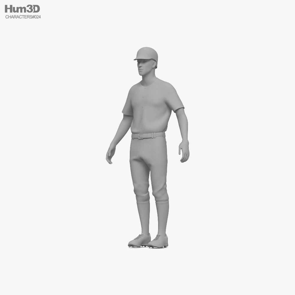 Baseball Player 3D model - Download Character on 3DModels.org