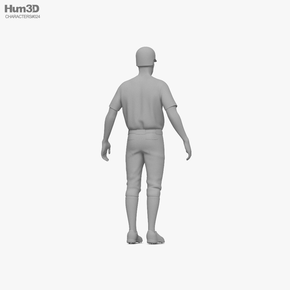 Baseball Player 3D model - Download Character on 3DModels.org