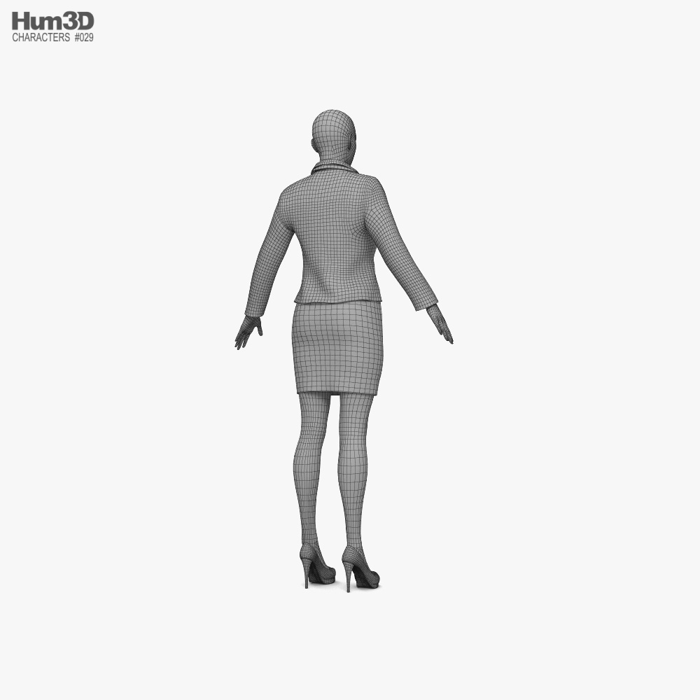 Business Woman 3D model - Download Character on 3DModels.org