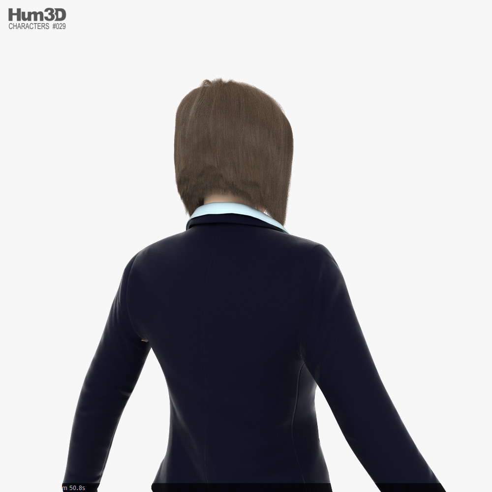 Business Woman 3D model - Download Character on 3DModels.org