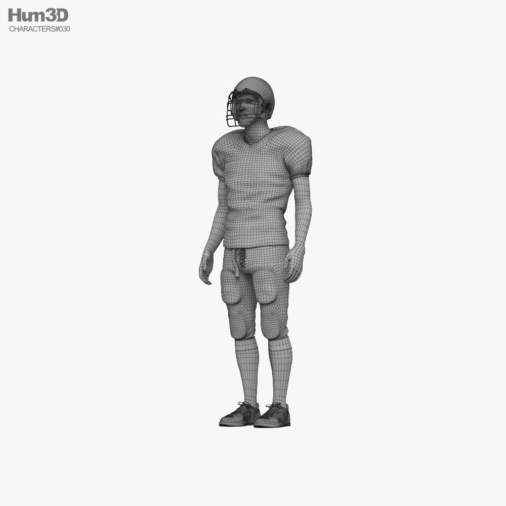 American Football Player 3D model - Download Character on 3DModels.org
