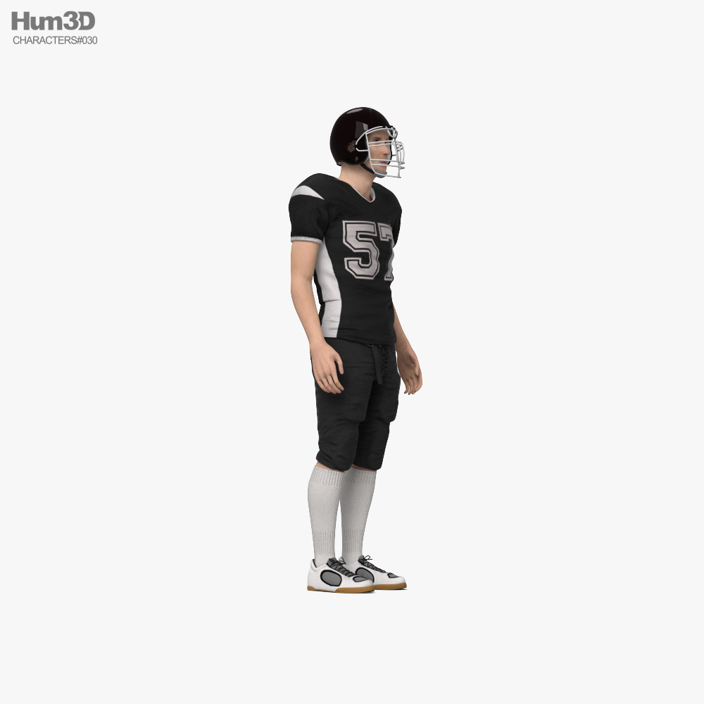 American Football Player 3D model - Download Character on 3DModels.org