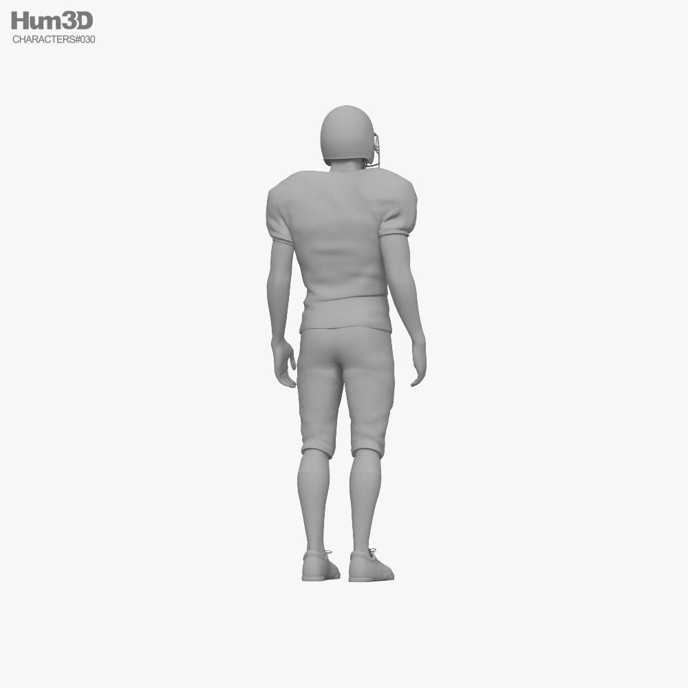 American Football Player 3D model - Download Character on 3DModels.org