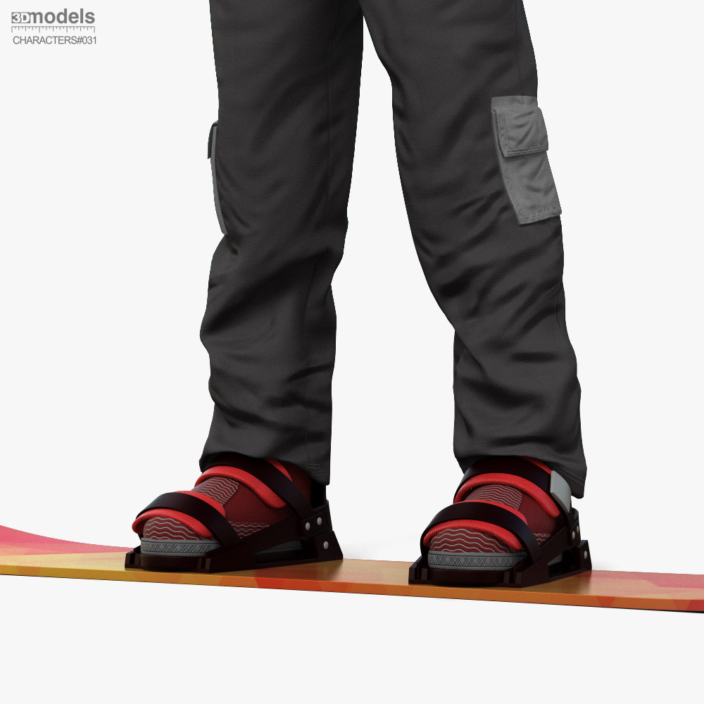 Snowboarder 3D model - Download Character on 3DModels.org