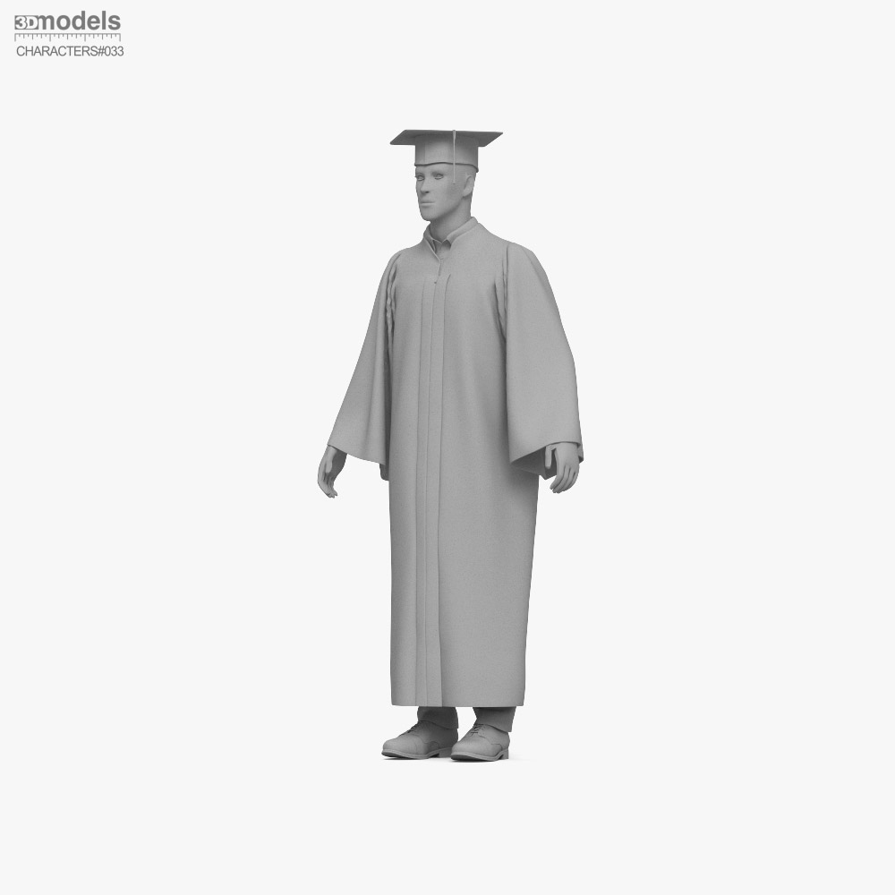 Estudiante graduado Modelo 3D - Descargar Character on 3DModels.org
