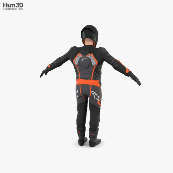 Motorcycle Rider 3D model - Download Character on 3DModels.org