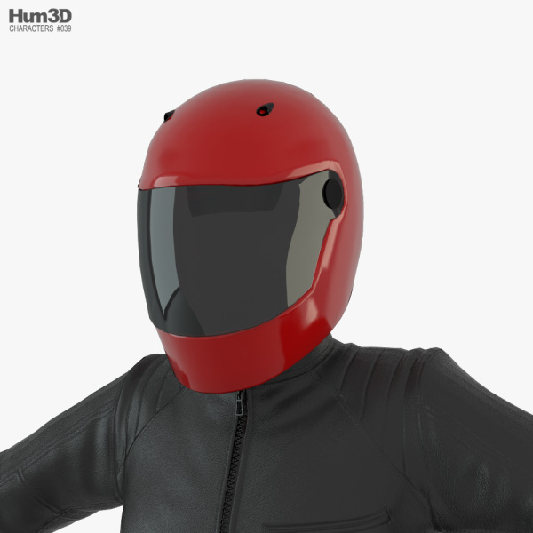 Urban Motorcycle Rider 3D model - Download Character on 3DModels.org