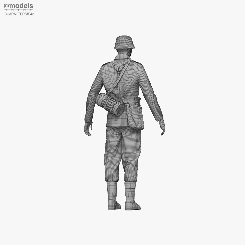 WW2 German Soldier 3D model - Download Character on 3DModels.org