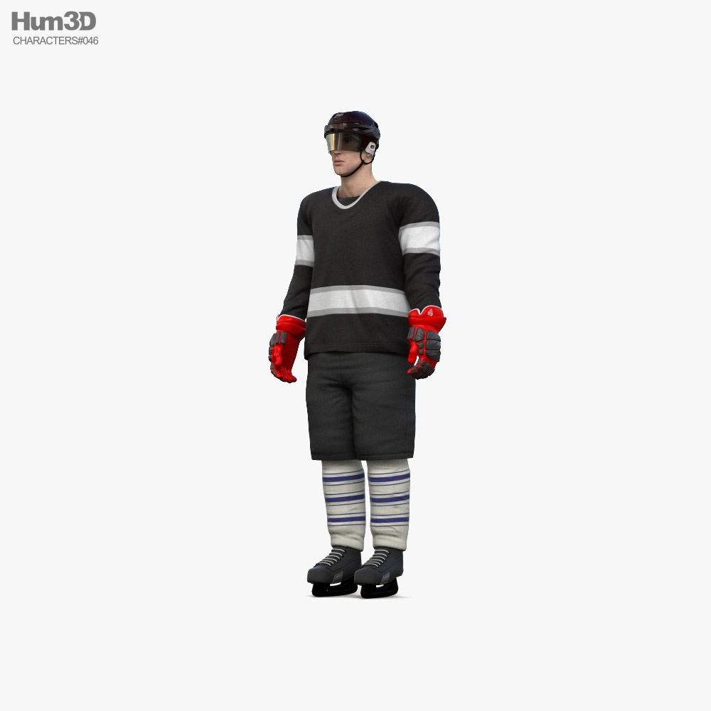 Hockey Player 3D model - Download Character on 3DModels.org