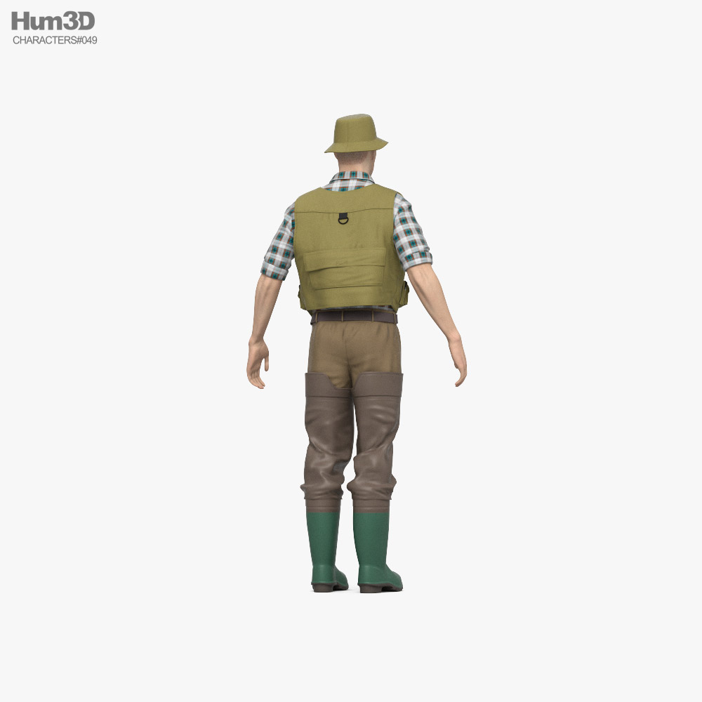 Fisherman 3D model - Download Character on 3DModels.org