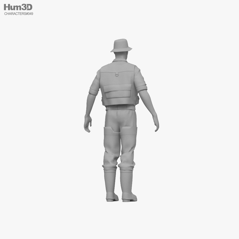 Fisherman 3D model - Download Character on 3DModels.org