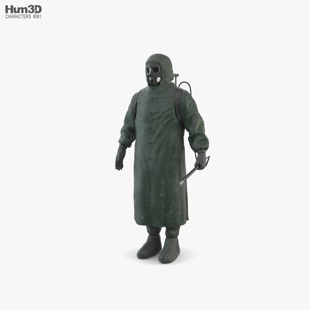 Hazmat Suit Chernobyl Liquidator 3D model - Download Character on ...