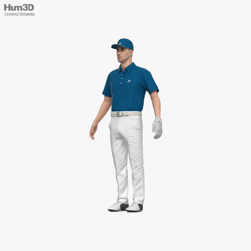Golf Player 3D model - Download Character on 3DModels.org