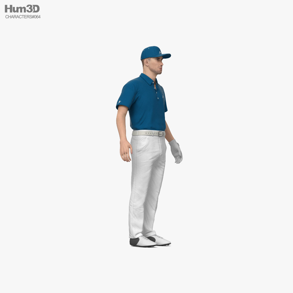 Golf Player 3D model - Download Character on 3DModels.org