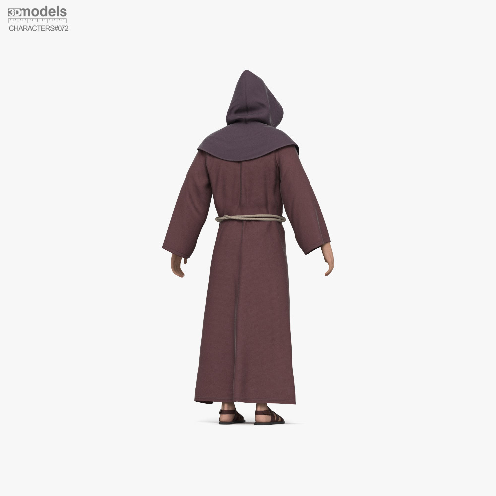 Monge católico Modelo 3D - Baixar Character no 3DModels.org