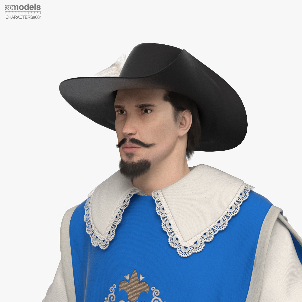Musketeer 3D model - Download Character on 3DModels.org