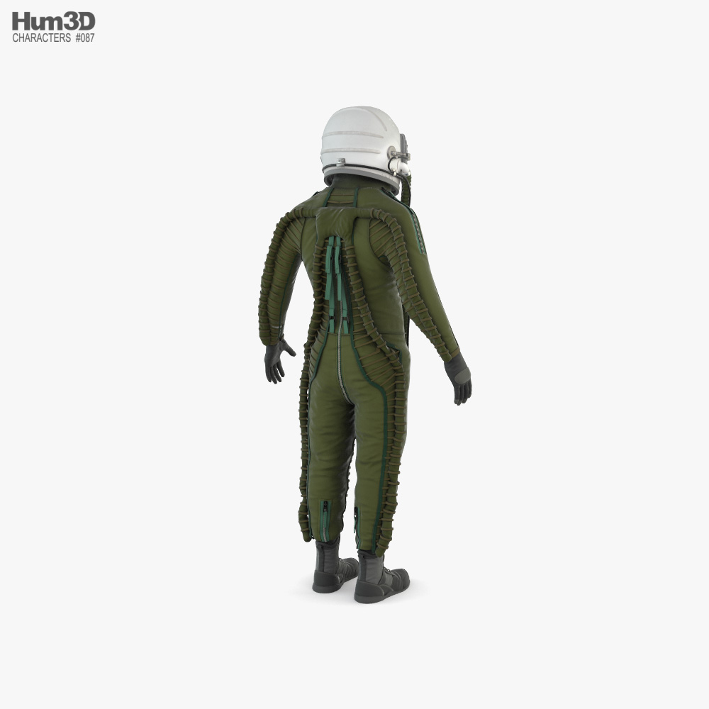 Flight Suit High Altitude Pilot 3D model - Download Character on ...