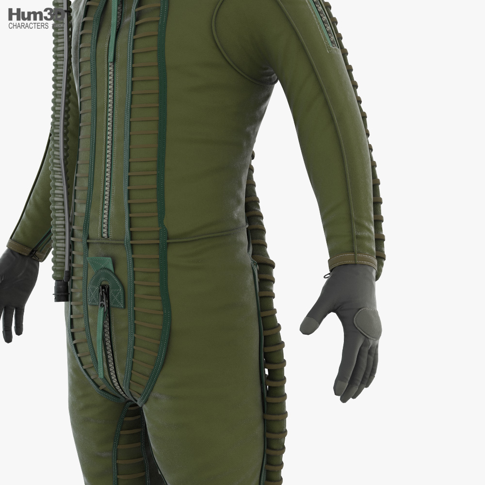 Flight Suit High Altitude Pilot 3D model - Download Character on ...