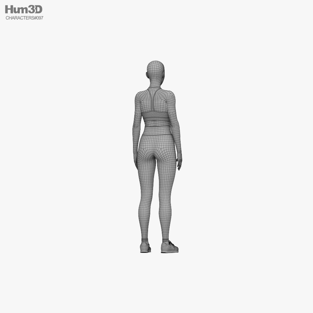Fitness Woman 3D model - Download Character on 3DModels.org