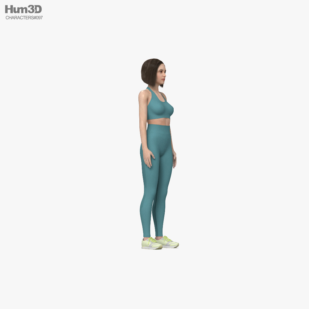 Fitness Woman 3D model - Download Character on 3DModels.org