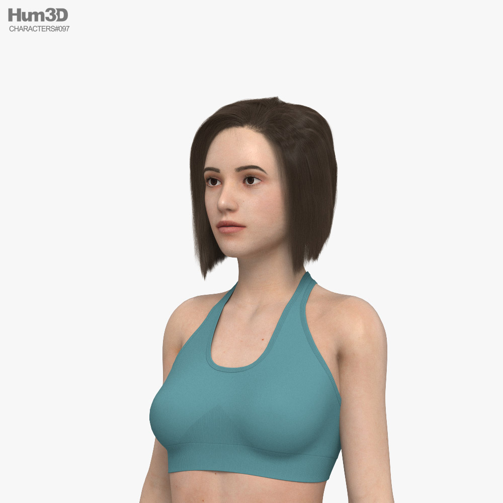 Fitness Woman 3D model - Download Character on 3DModels.org