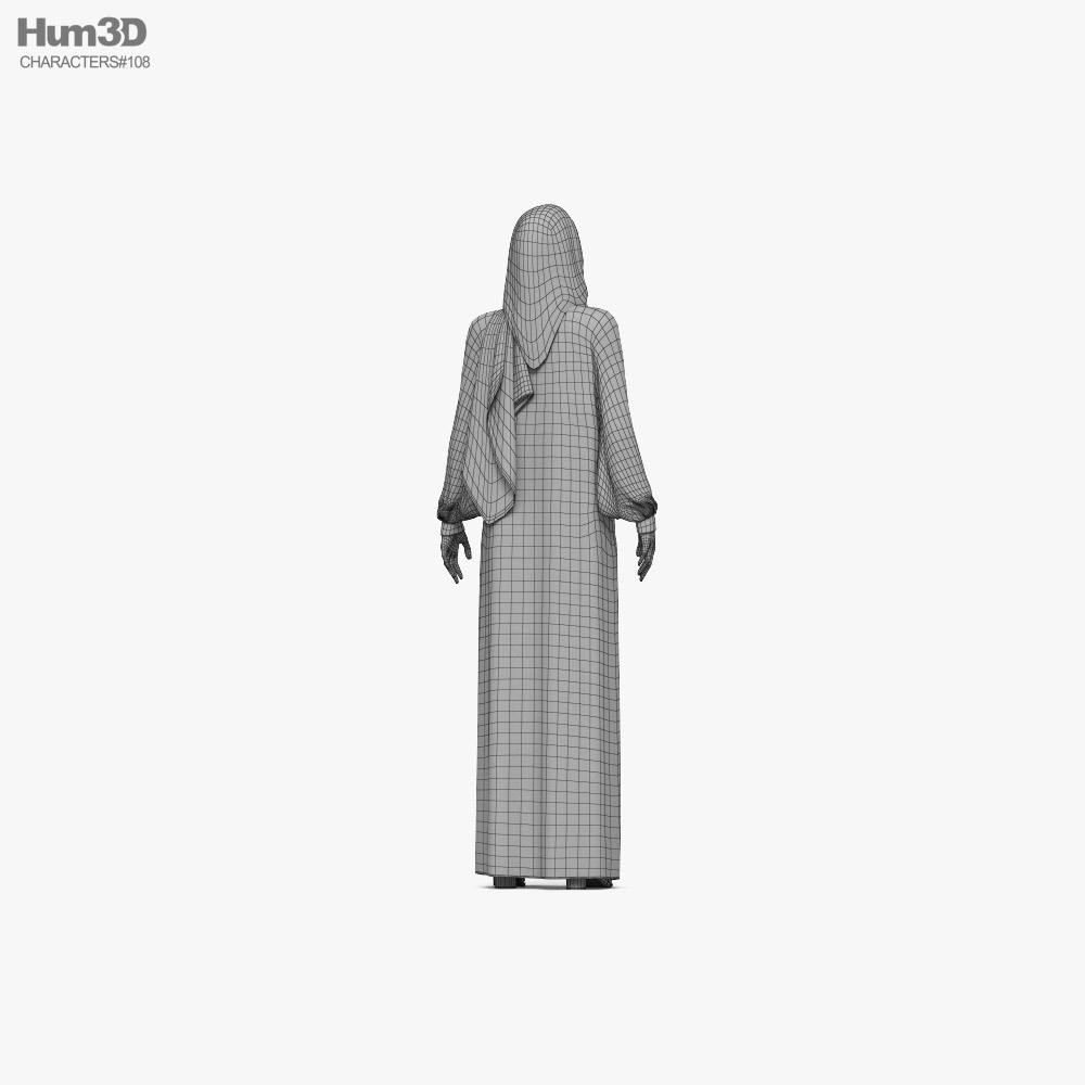 Woman in Hijab 3D model - Download Character on 3DModels.org