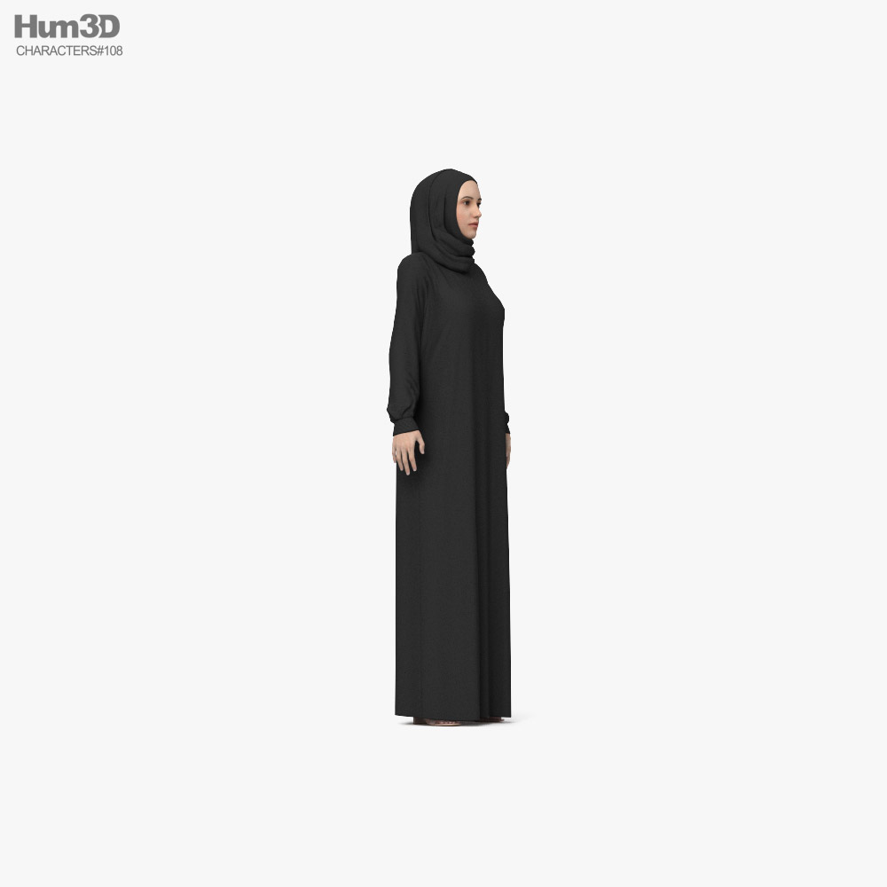 Woman in Hijab 3D model - Download Character on 3DModels.org