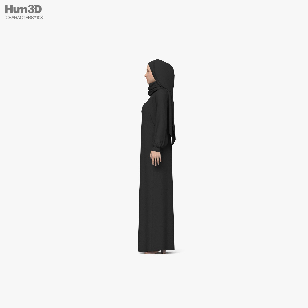 Woman in Hijab 3D model - Download Character on 3DModels.org