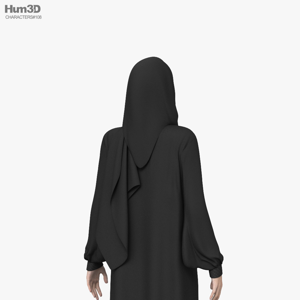 Woman in Hijab 3D model - Download Character on 3DModels.org