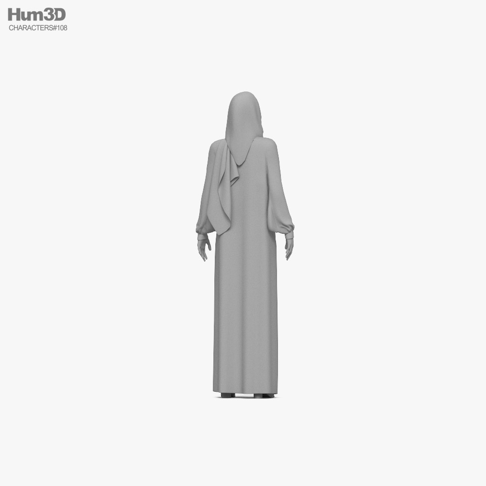 Woman in Hijab 3D model - Download Character on 3DModels.org