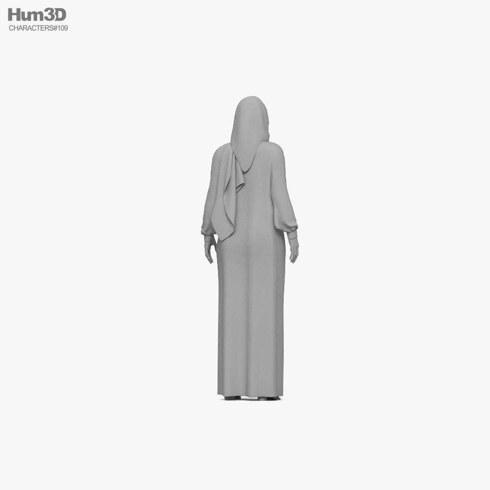 Middle Eastern Woman in Hijab 3D model - Download Character on 3DModels.org