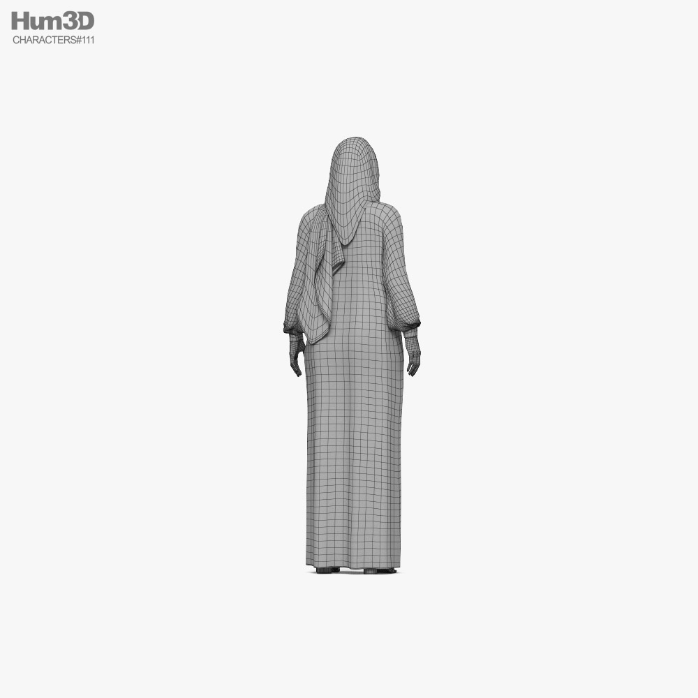 Asian Woman in Hijab 3D model - Download Character on 3DModels.org