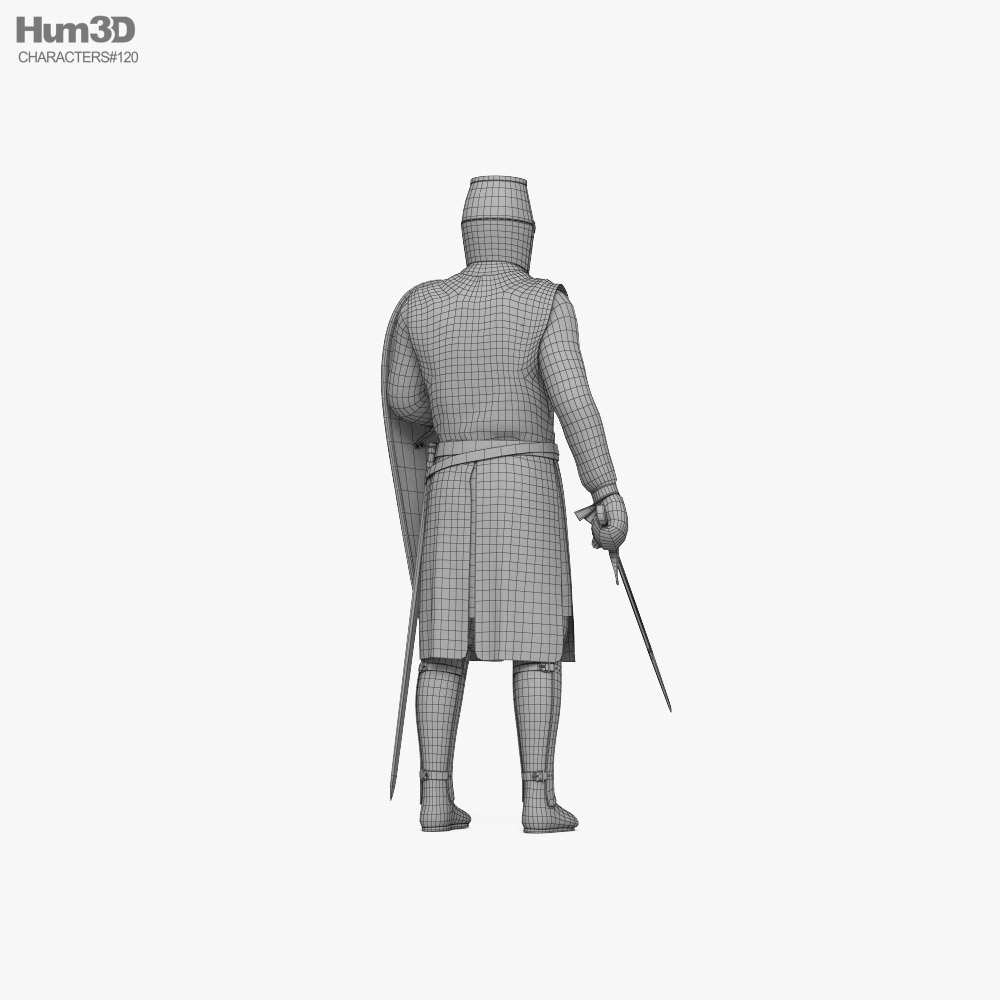 Crusader Knight 3D model - Download Character on 3DModels.org