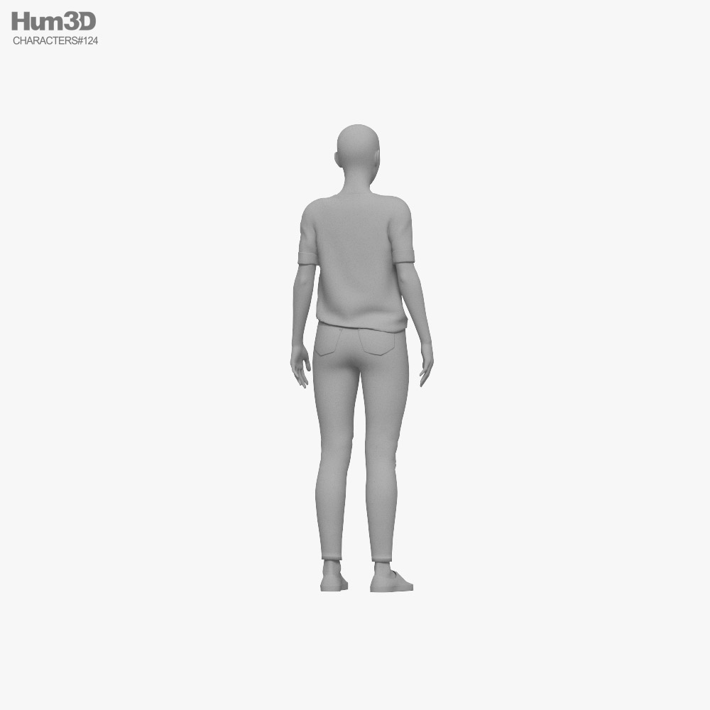 Generic Woman 3D model - Download Character on 3DModels.org