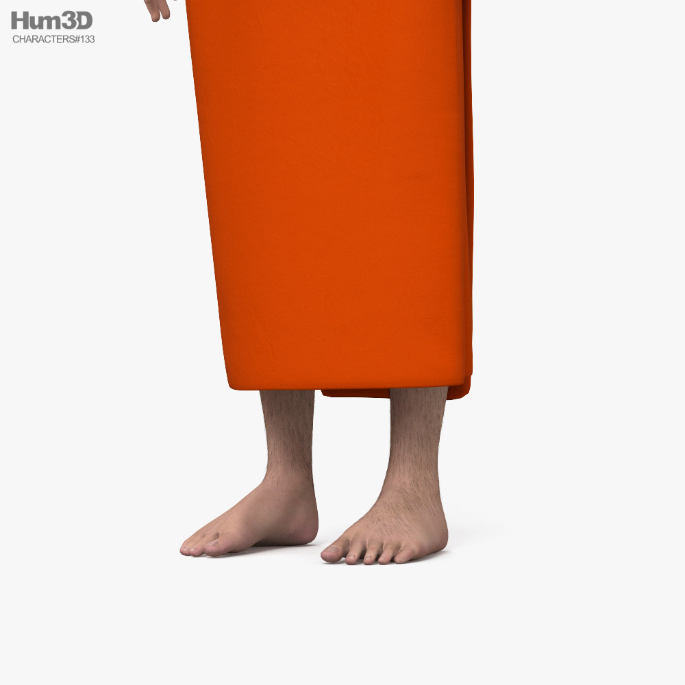 Buddhist Monk 3D model - Download Character on 3DModels.org