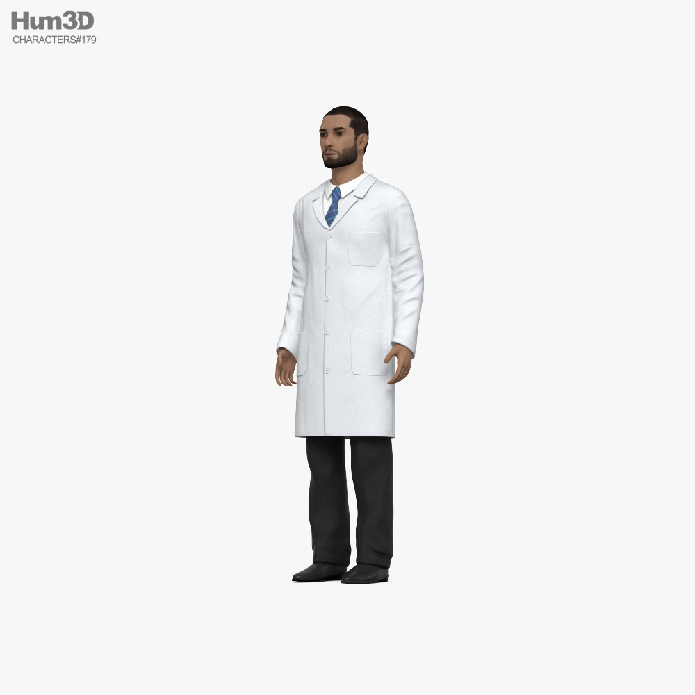 Middle Eastern Doctor 3D model - Download Character on 3DModels.org