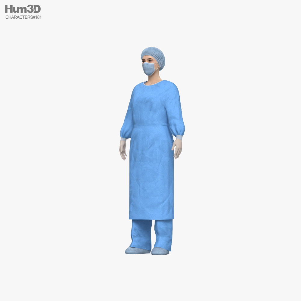 Female Surgeon 3D model - Download Medical Equipment on 3DModels.org