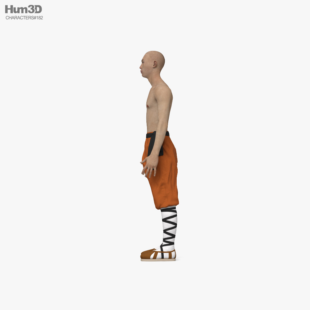 Shaolin Monk 3D model - Download Character on 3DModels.org