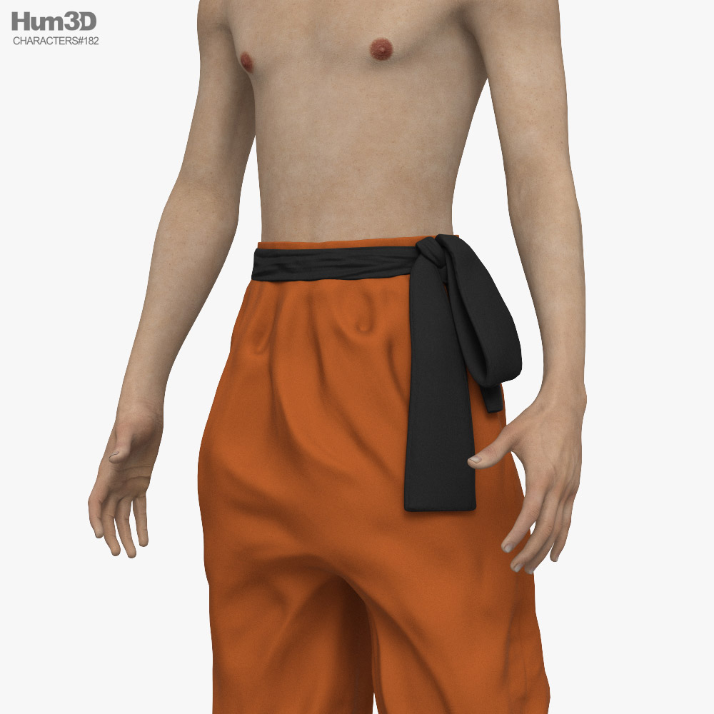 Shaolin Monk 3D model - Download Character on 3DModels.org