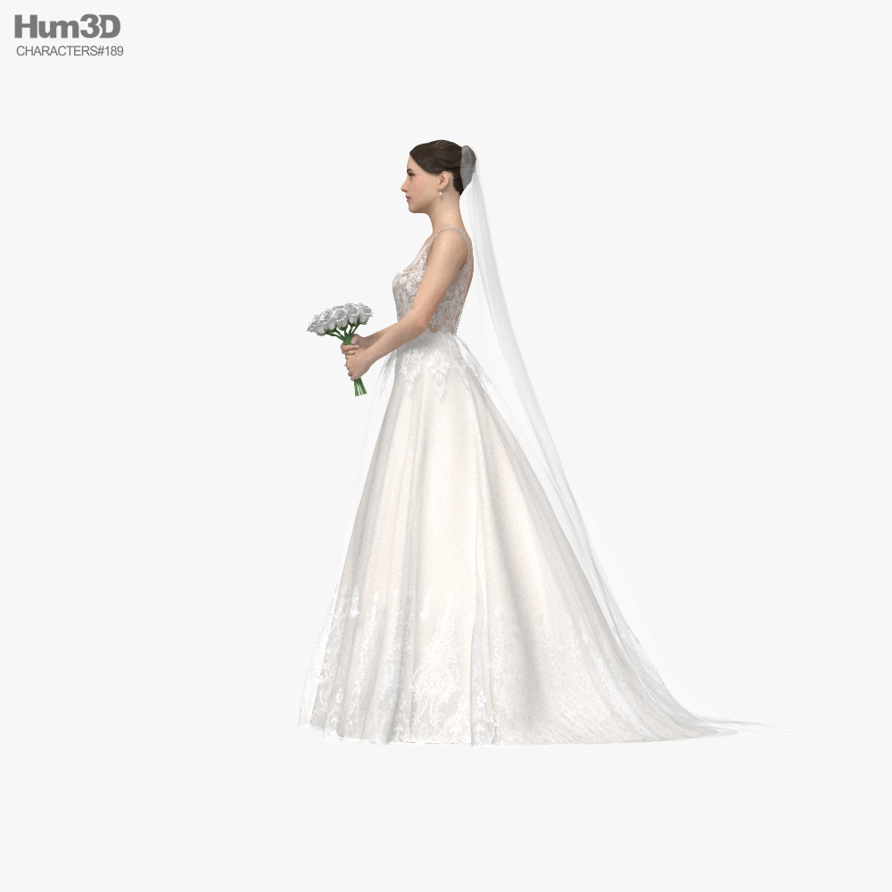 Bride 3D model - Download Character on 3DModels.org