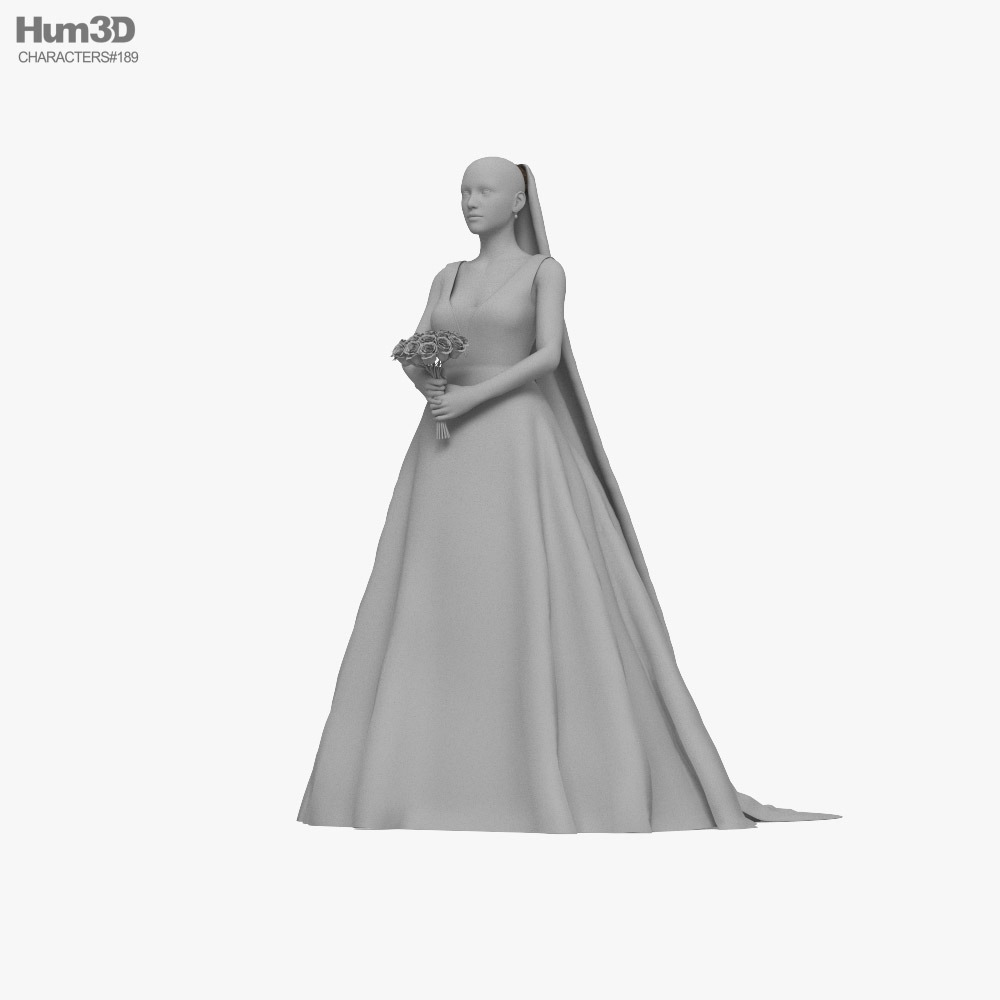 Bride 3D model - Download Character on 3DModels.org