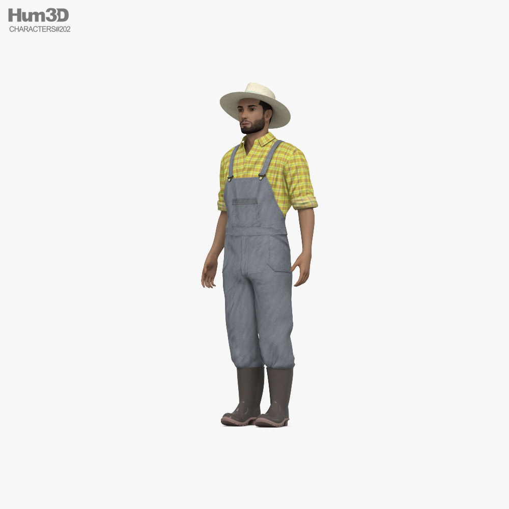 Middle Eastern Farmer 3D model - Download Character on 3DModels.org