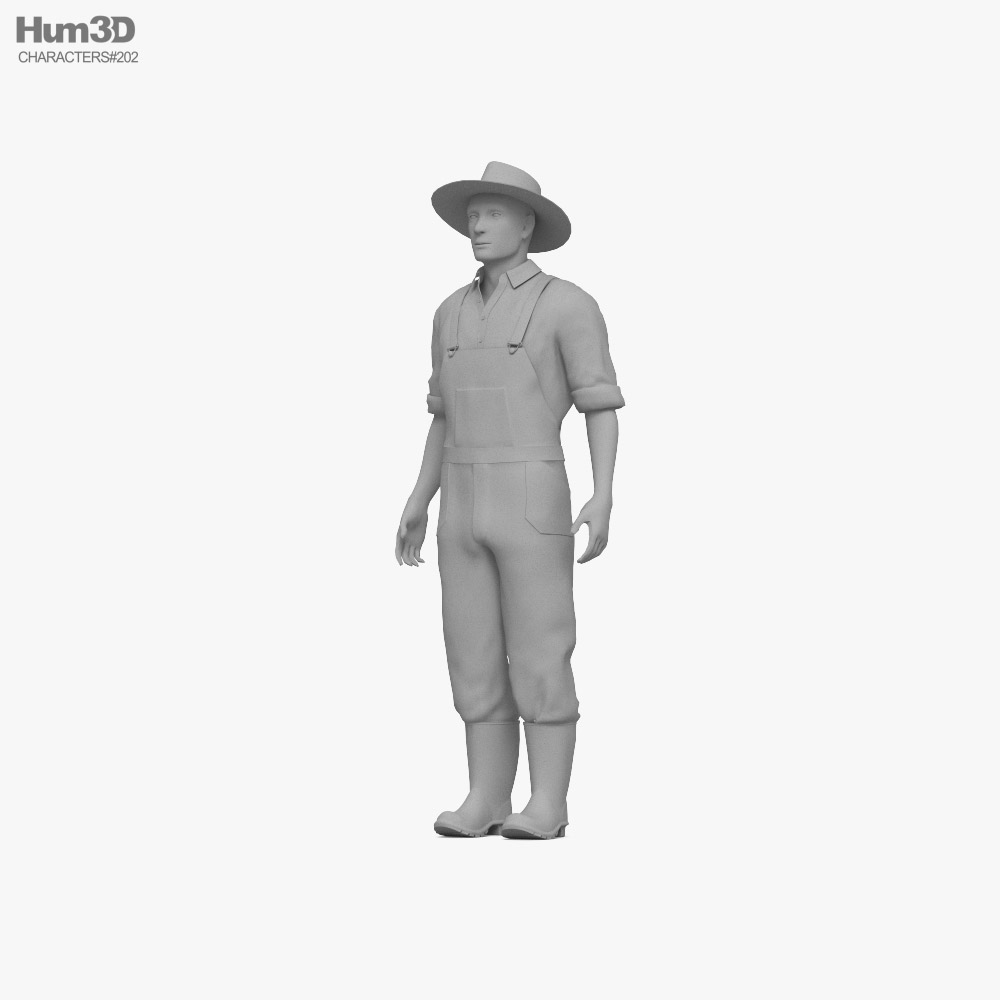 Middle Eastern Farmer 3D model - Download Character on 3DModels.org