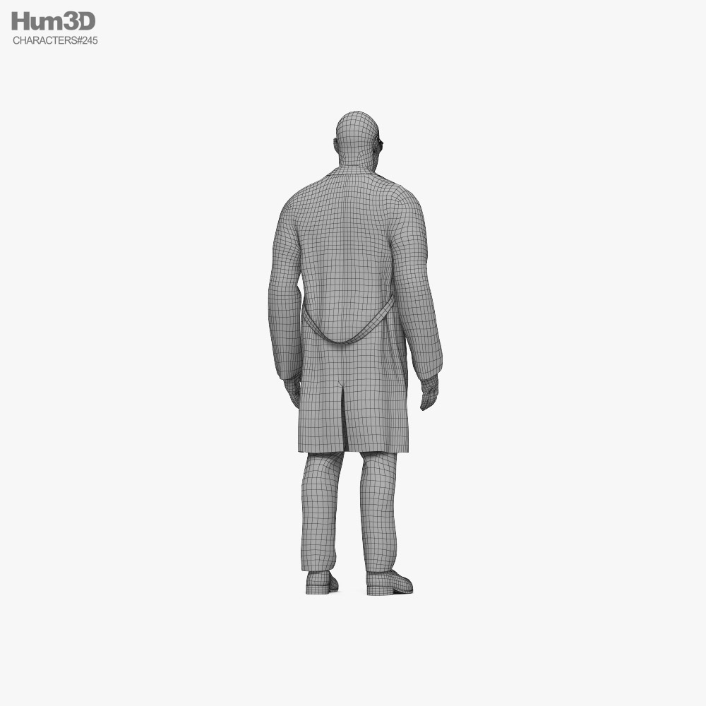 African-American Scientist 3D model - Download Character on 3DModels.org