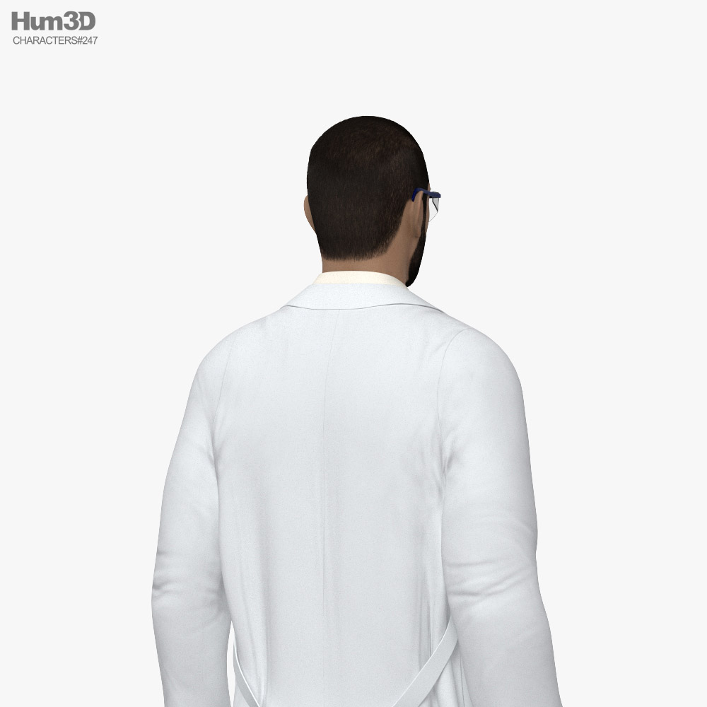 Middle Eastern Scientist 3D model - Download Character on 3DModels.org