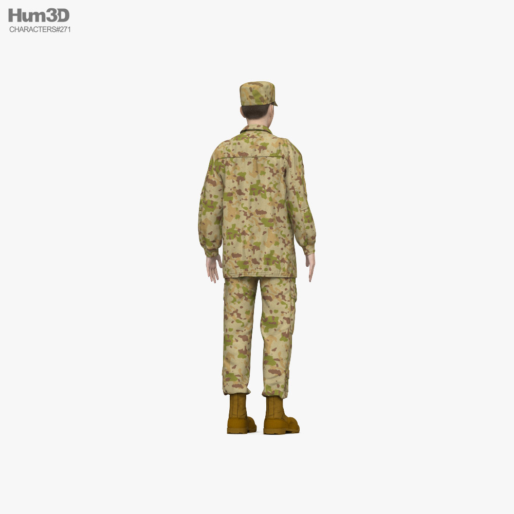Female Soldier 3D model - Download Character on 3DModels.org