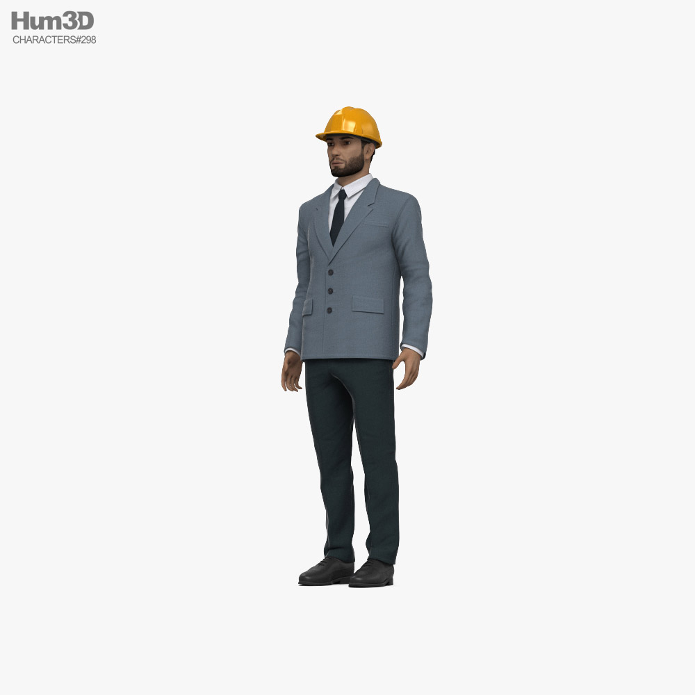 Middle Eastern Architect 3D model - Download Character on 3DModels.org